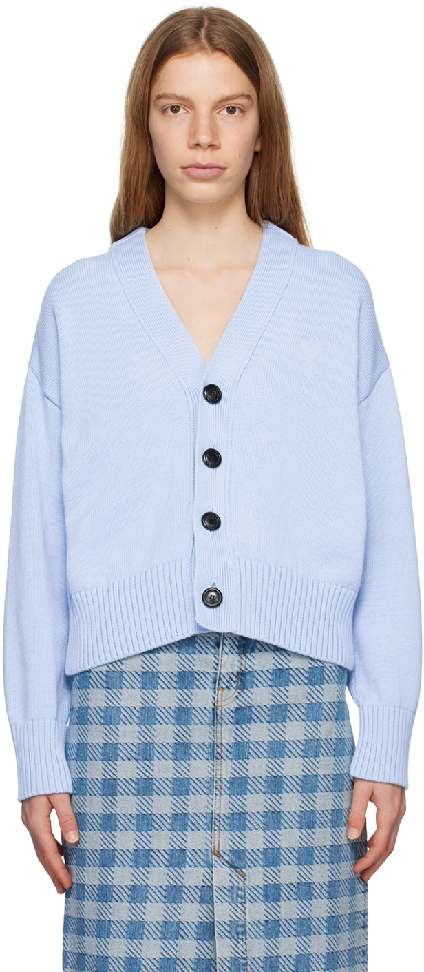 Ami paris カーディガン ライトブルー XL Ami paris カーディガン ライトブルー XL Ami Paris Blue De CœUr
